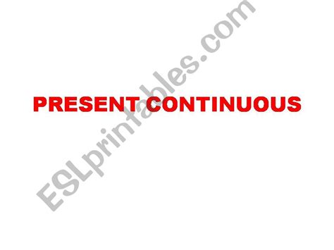 Esl English Powerpoints Present Continuous