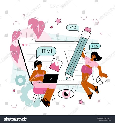 Frontend Development Concept Website Interface Design Stock Vector Royalty Free 2177034137