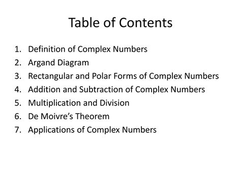 Complex Numbers Mathmatics N4 Pptx Physics Science