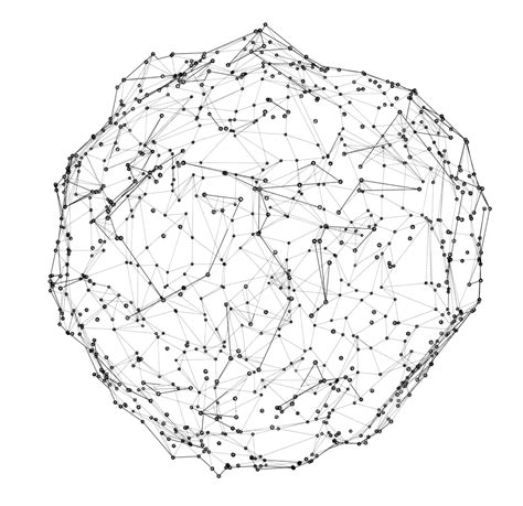 Sphere With Points And Lines Modern Grid Concept Vector Modern Grid