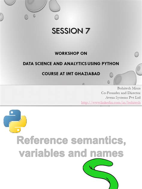 Data Science And Analytics Using Pythonsession07pythonnumpy Pdf
