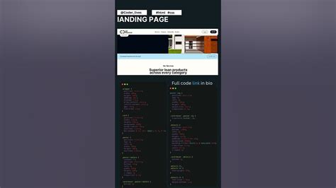 Landing Page😇shorts Viral Coding Coder Webdevelopment Html
