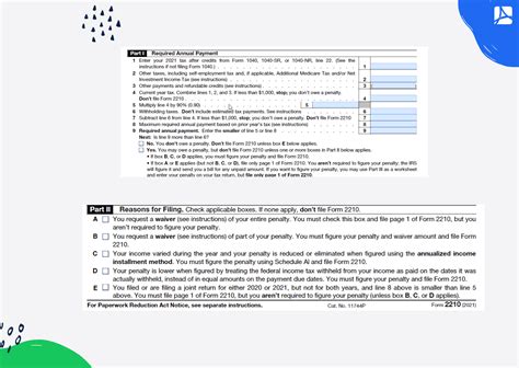 Form 2210 Fillable And Printable Blank PDFline
