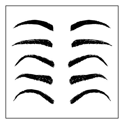 Free Printable Eyebrow Stencils Actual Size Printable Templates
