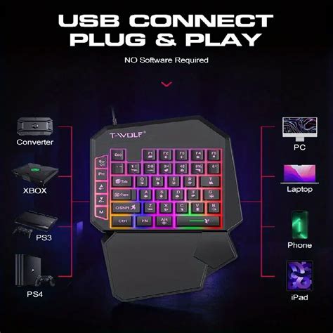 Teclado Mecánico Programable De Una Sola Mano Todas Las 40 Temu