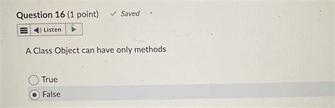 Solved Properties Are The Variables Defined In A Class True Chegg