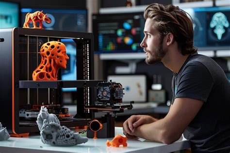 3d Printing Specialist Creating Prototypes Premium Ai Generated Image