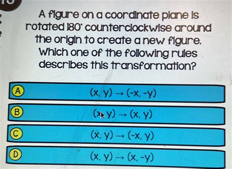 solved a figure on a coordinate plane is rotated i