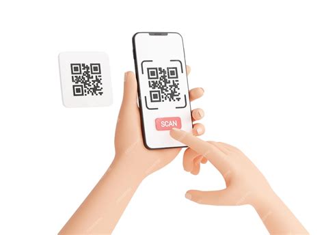 Concept De Numérisation De Code Qr Main Humaine Tenant Un Téléphone Mobile Avec Processus De
