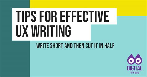 Tips For Effective UX Writing David Hodder