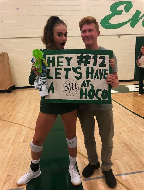 Hoco Proposal 💚🏐 Vsco Aleshamiller Cute Homecoming Proposals Hoco