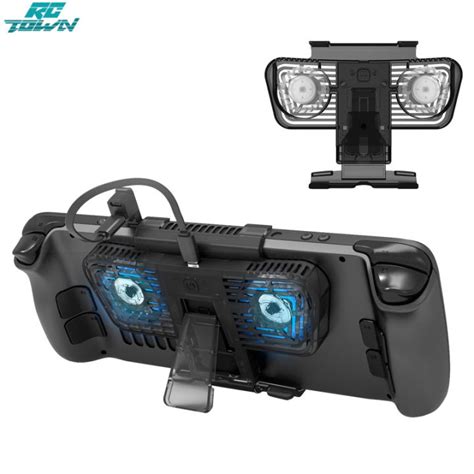 Ergonomic Cooling Fan With Bracket Compatible For Steamdeck Switch Oled Host With Dual C