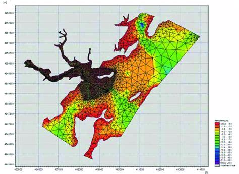 figure a8 1 computational mesh elements with bathymetry data download