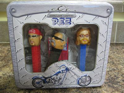 Orange County Choppers Pez Dispensers In Collectible Tin New Antique