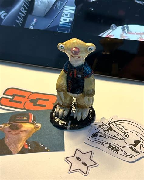 Hoshi On Instagram Max Verstappen As Sid From Ice Age Desk Pal 🏎️🧊 F1 Art Clay Crafts Max