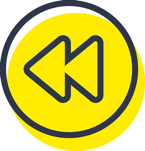 Icono De Retroceso Para La Interfaz Del Botón Del Reproductor