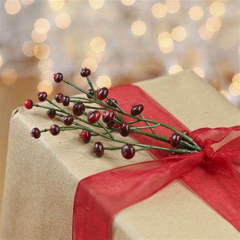 Weatherproof Red Burgundy Artificial Berry Pick Holiday Florals