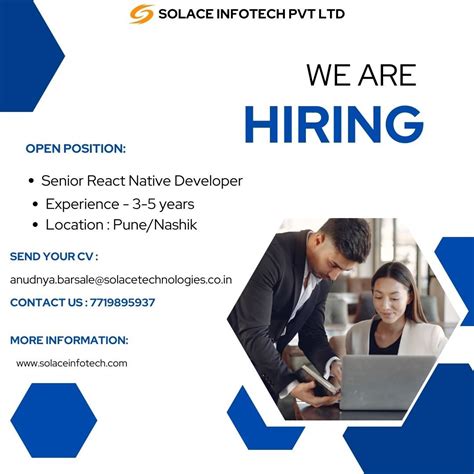 Hiring Reactnative Jobs Hiringurgently Hiringalerts Applynow