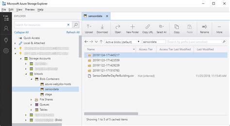 Microsoft Bi Tools Archiving Within A Blob Storage Container