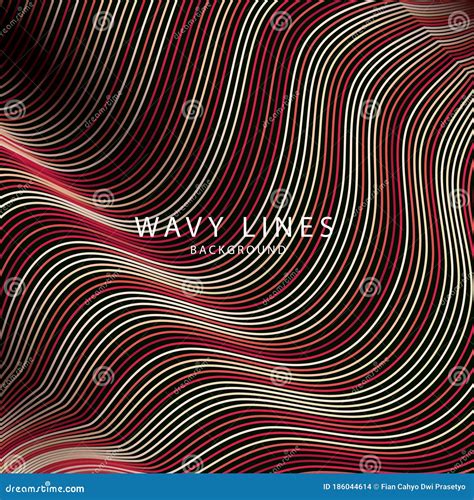 Wave Lines Pattern An Abstract Stripe Background Vector Stock Vector