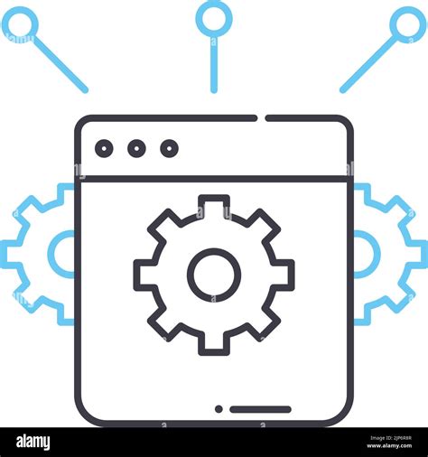 Icono De Línea De Desarrollo Símbolo De Contorno Ilustración