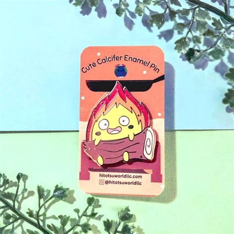 Cute Calcifer Enamel Pins Hitotsu World Llc