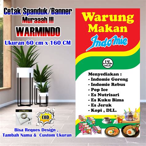 Spanduk Banner Warmindo Ukuran Cm X Cm Lazada Indonesia