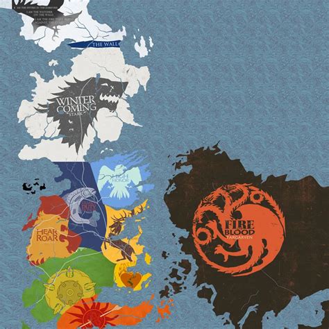 Westeros Map By House Gameofthrones Westeros Houses Map Mapa De Porn Sex Picture