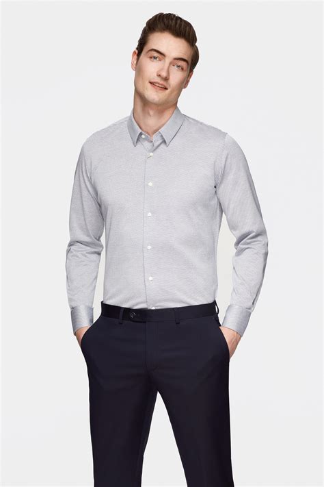 Damat Slim Fit Lacivert Desenli 100 Pamuk Canclini Gömlek