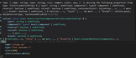 False Type Errors With Icon Component Issue React Native