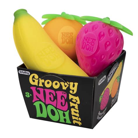Schylling Needoh Groovy Fruit Sensory Fidget Toy Multiple Shapes
