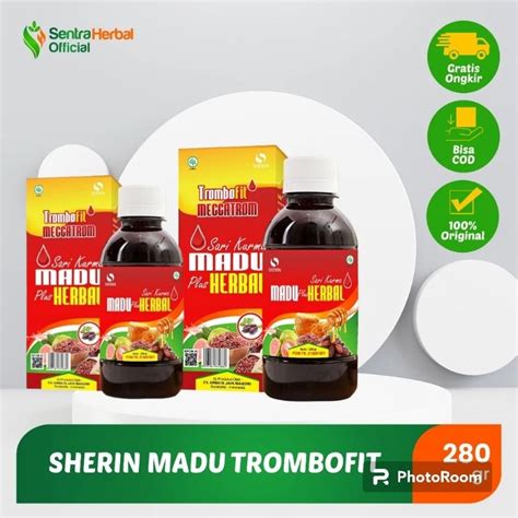 Jual Trombofit Sari Kurma Madu Angkak Jambu Biji Plus Daun Ubi Jalar