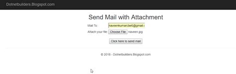 Send Mail With Attachment Using Mvc