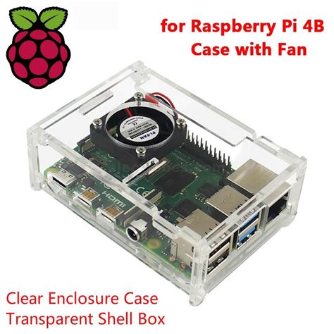 Raspberry Pi 4 Acrylic Transparent Case With Fan In Pakistan