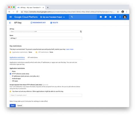 Google API Key For Translation Stack Overflow