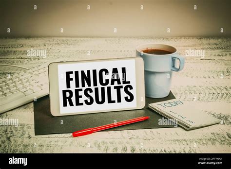 Hand Writing Sign Finical Results Business Overview Written Records That Convey The Business