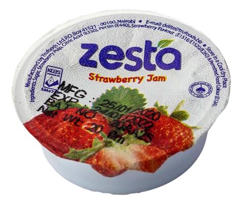 Zesta Strawberry Jam Tubs 100x20g Bulkbox Wholesale