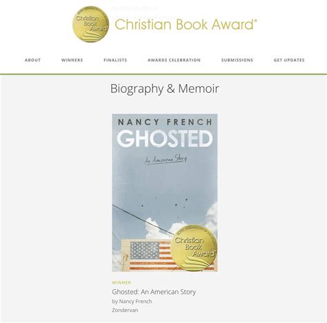 David Im So Proud Of Nancy French Her Memoir Ghosted Just Won The