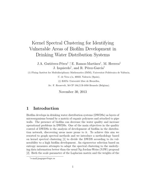 pdf kernel spectral clustering for identifying vulnerable areas of