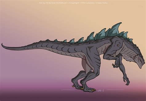 Godzilla Side View By Filbarlow On Deviantart