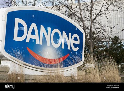 A Logo Sign Outside Of A Facility Occupied By Danone In Boucherville