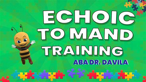 Dr Ds Quick Breakdown Echoic To Mand Training Youtube
