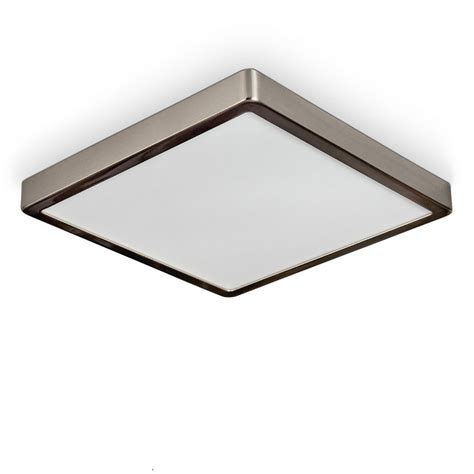 Hofstein Deckenleuchte Deckenpanel Aus Metallkunststoff In Silberweiß