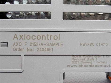 phoenix contact axiocontrol 2404851 axc f 2152 a sample axc f 2152 ebay
