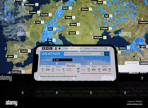 London Uk 30 June 2023 Bbc Weather Broken Bbc Weather Report