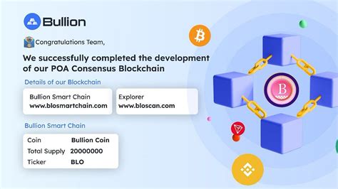Bullion Defi Successfully Completed Development Poa Consensus