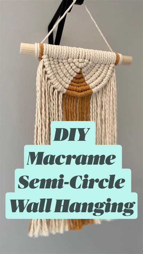 DIY Macrame Semi Circle Wall Hanging