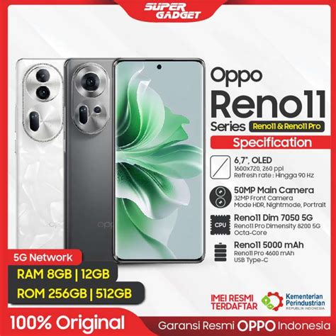 Jual Oppo Reno11 Pro 5g 8256 12512 8 256 512 Gb 8gb 256gb 512gb Reno