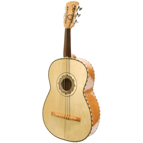 Paracho Elite Guitarron Mariachi Guitar With Gig Bag Natural Pe