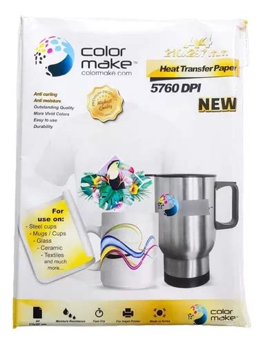 Papel Sublimación Premium A4 Color Make 100 Hojas Mercadolibre